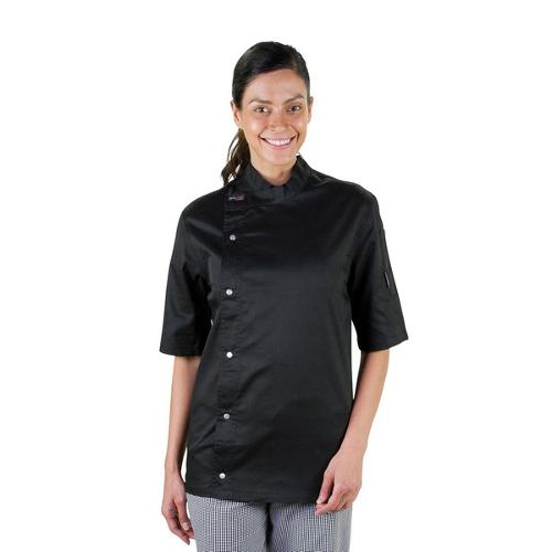 CHEF TUNIC TOP MODERN P/C BLACK SMALL S/SL PROCHEF - QCC Hospitality ...