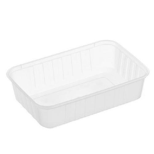 Container Rect Plastic Natural Takeaway Ribbed 750mL Freezer Grade ...