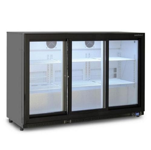 Chiller Back Bar 3 Glass Door Sliding Black 307L 1350mm 408W 10Amp ...