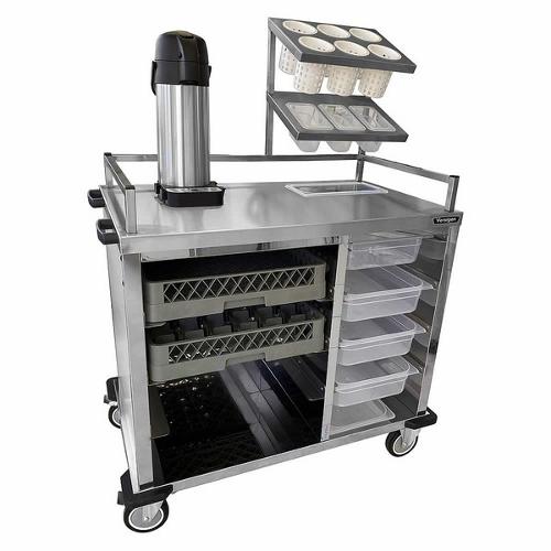 TROLLEY BEVERAGE S/S W/ 2 GANTRY SHELVES 1050X620X1426MM VERSIGEN - QCC ...